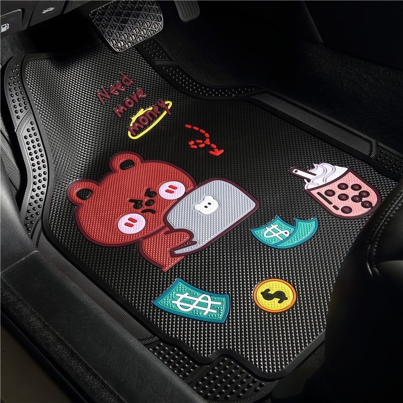 Small Universal Cuttable Car Floor Mats Latex Silicone Mats Thickened ...