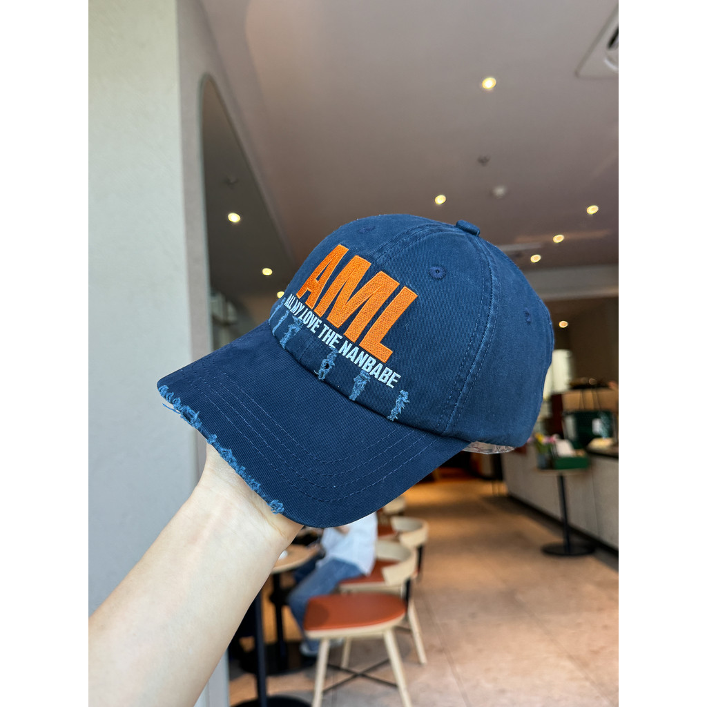 American retro trendy big letter embroidery personalized ripped ...