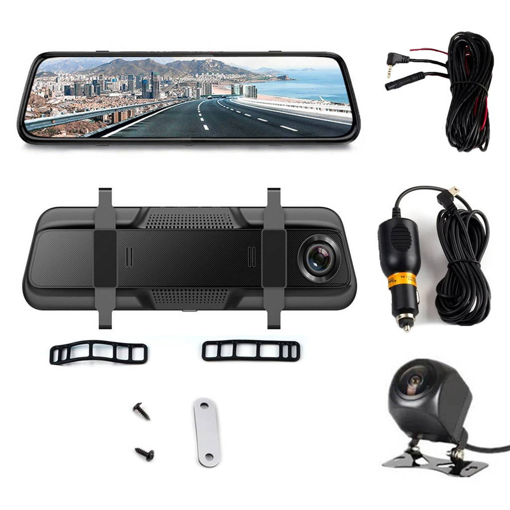 1080P DVR Dash Camera Front & Rear Dual Camera Driving Recorder with 10 ...