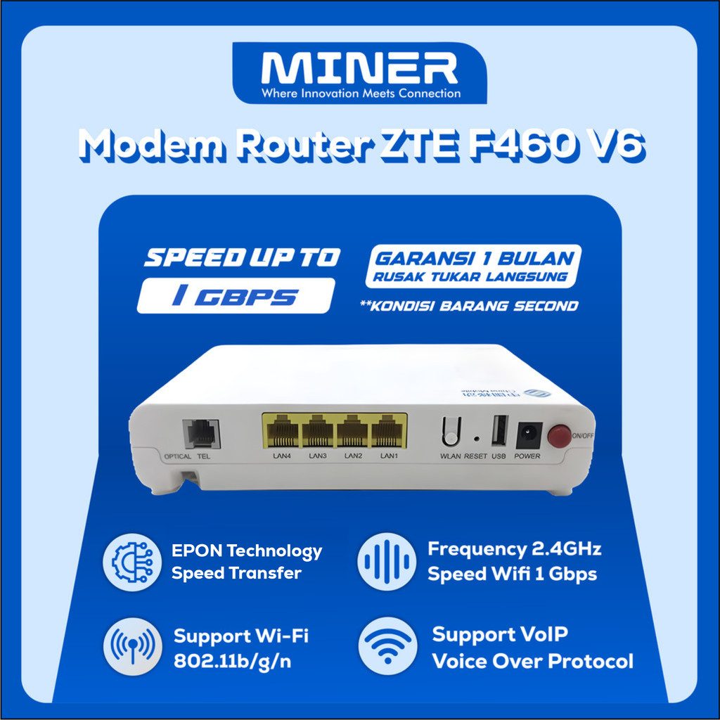 ZTE F460 V6 Router Modem Support OLT Epon Fiber Optic FTTH | Shopee ...