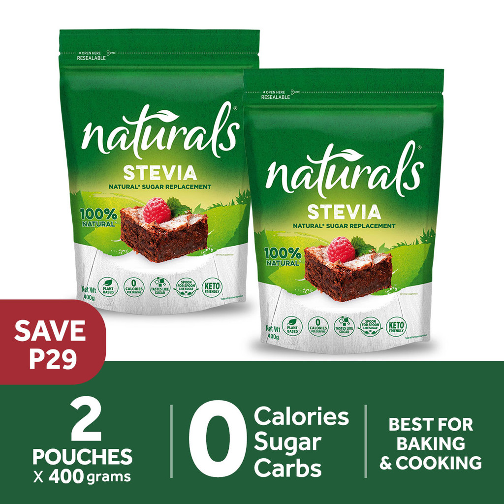 Naturals Stevia Zero Calorie Sweetener 400g - 2 Packs (Natural Stevia ...