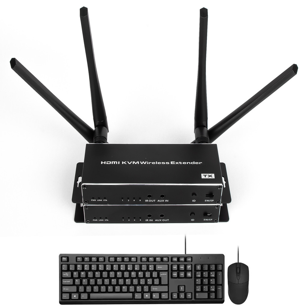 200m Wireless Video Transmitter Receiver HDMI KVM Extender Display ...