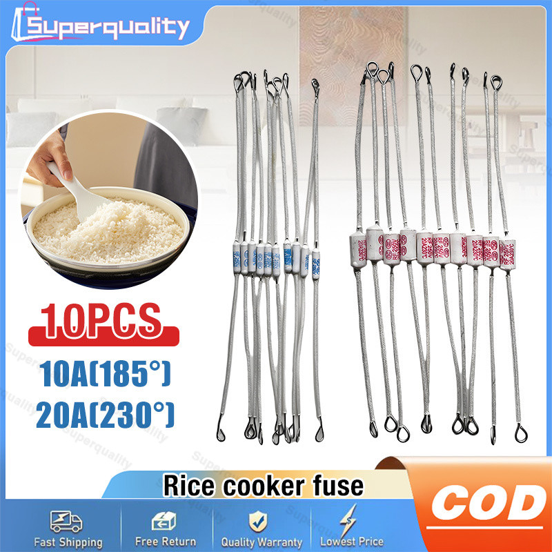 10 Pcs RF Thermal Fuse 250V 10A 15A 20A Ceramic temperature fuse ...