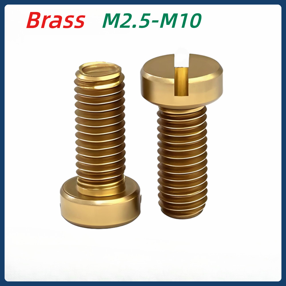 [MX] Brass Flat Slot Screw M2.5-M10 GB65 National Standard Brass Flat ...