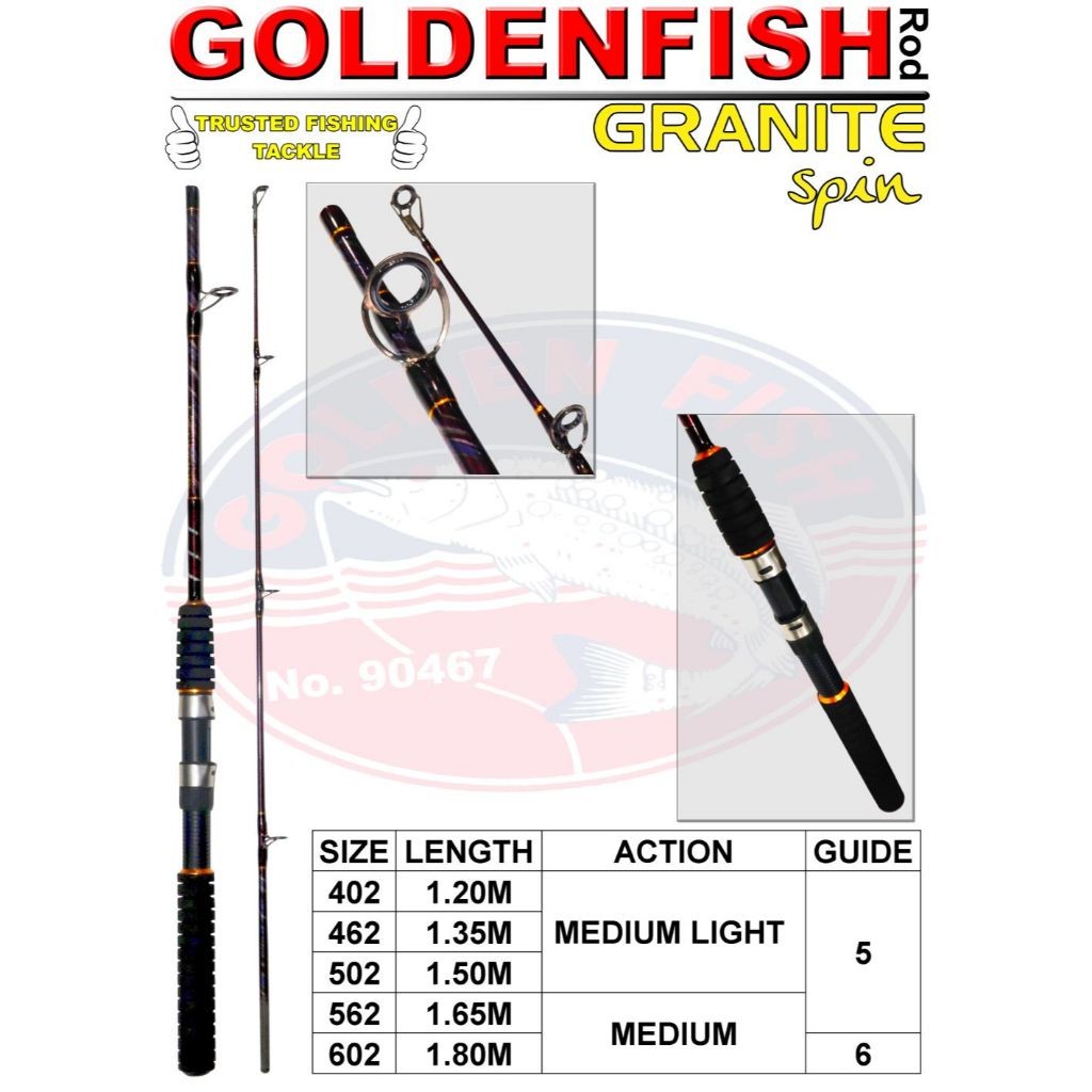 ROD GOLDENFISH GRANITE SPIN | Shopee Philippines