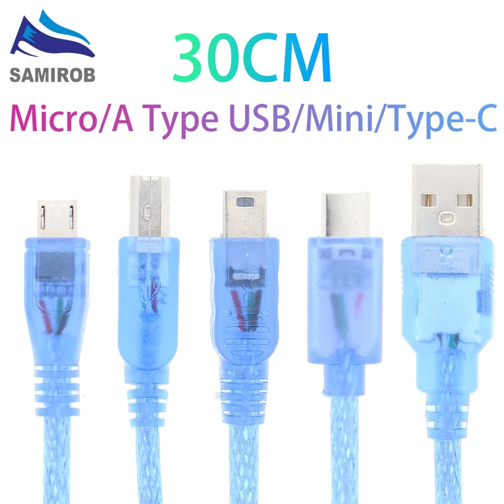 30cm USB Cable UNO R3 Cable/Micro USB Cable/Type-C Cable/Nano 3.0 USB ...