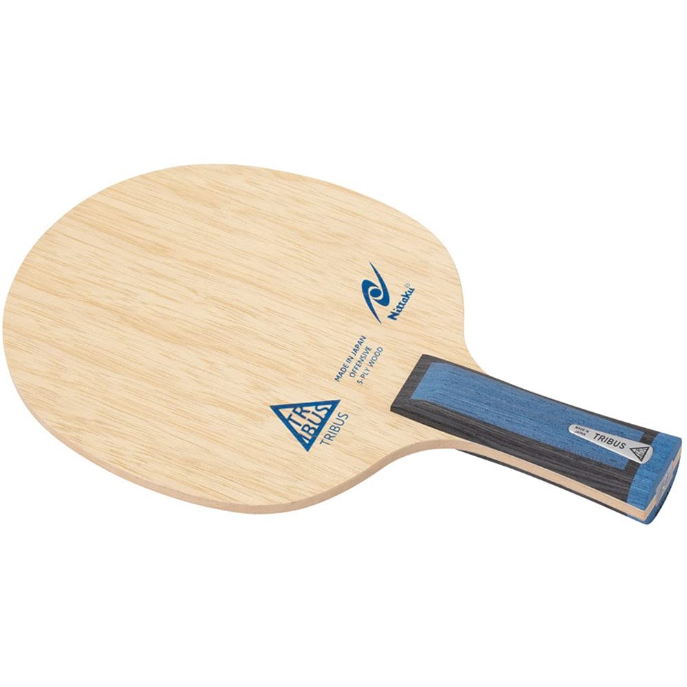 Nittaku Table Tennis Racket Tribus Shakehand Offensive 5-Ply Flare Blue ...