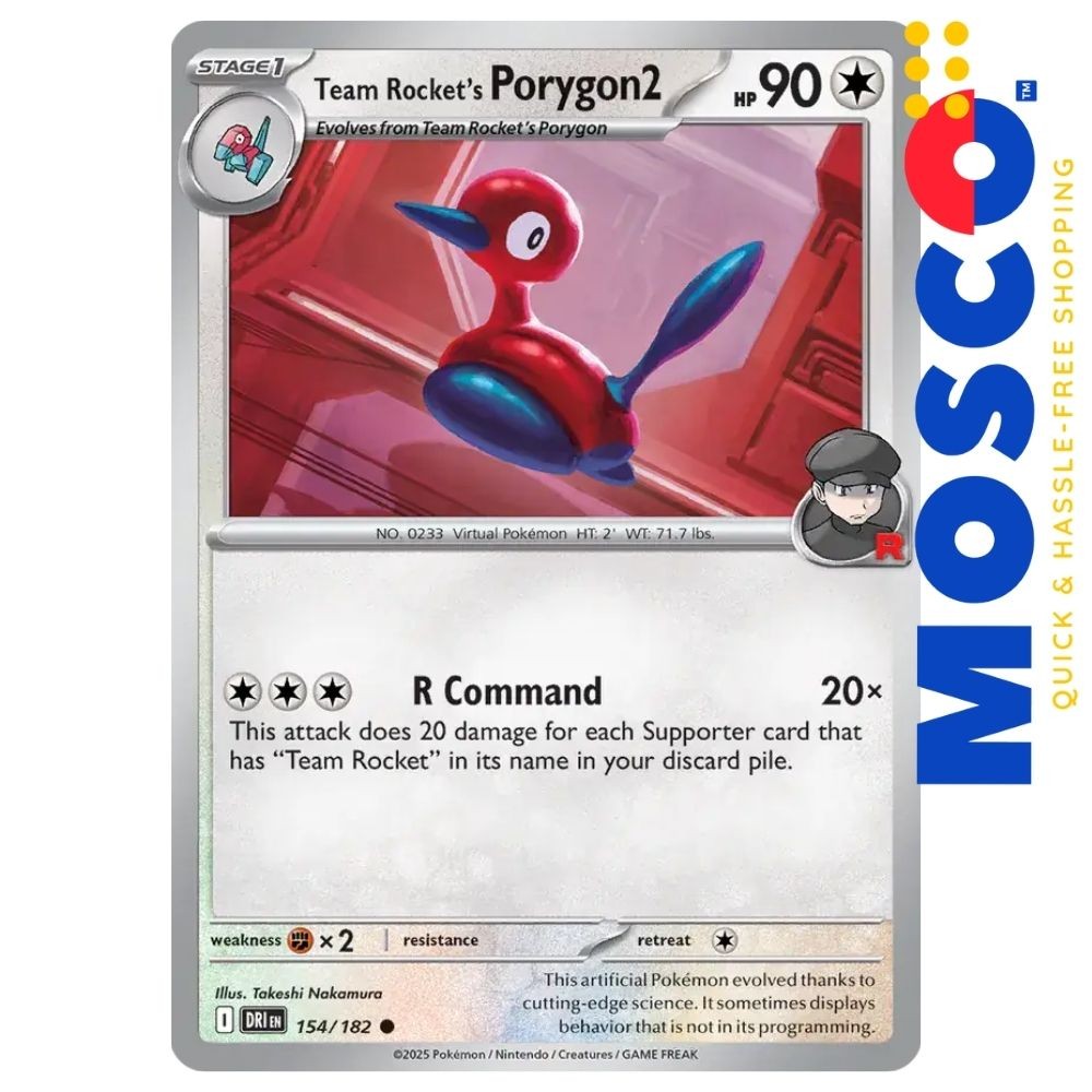 Team Rocket's Porygon2 - 154/182 Destined Rivals | Pokemon TCG | Shopee ...