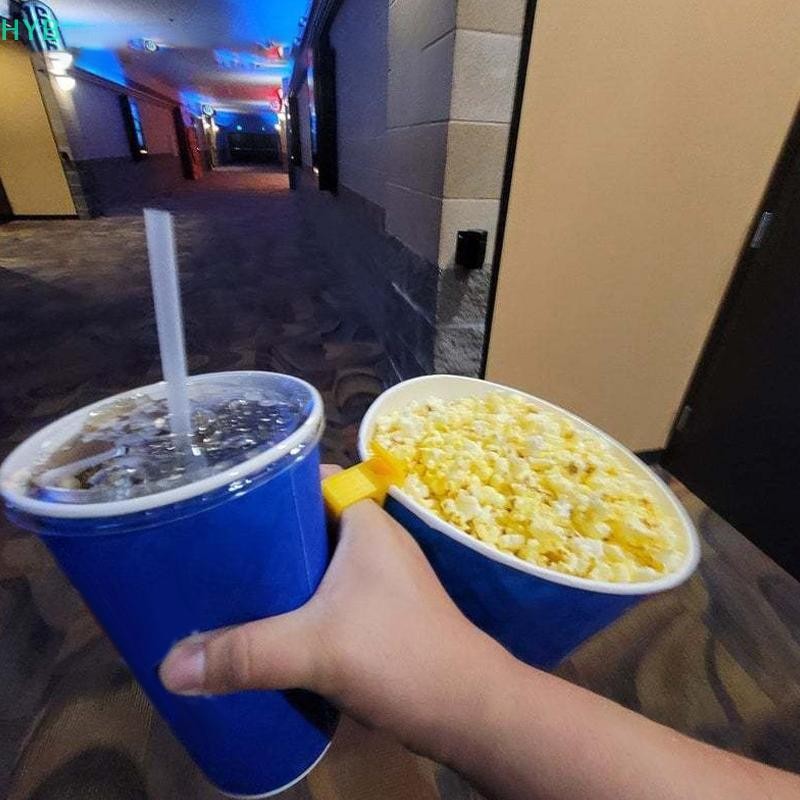 【HYB】 Popcorn Bucket Handle 3D Printed For Every Movie Goer Handsfree ...