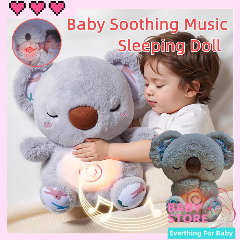 Breathing Koala Soothing Plush Doll Toy Music Baby Sleeping Companion ...