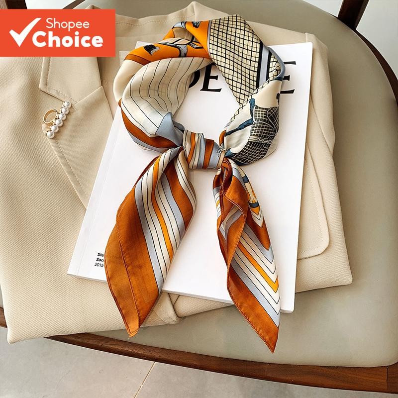 70 Silk Scarves Square Scarves High-End Sense Korean Fashion All-Match ...