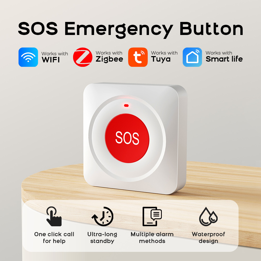 SOS Panic Button Wireless Security Shockers TUYA Security Protection ...