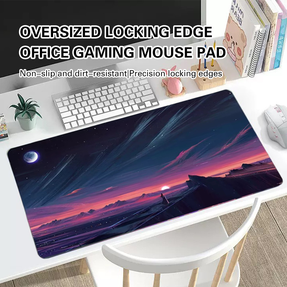 Mountain Mouse Pad Sky Landscape MousepadsSlip Rubber Base Desk Mat For ...