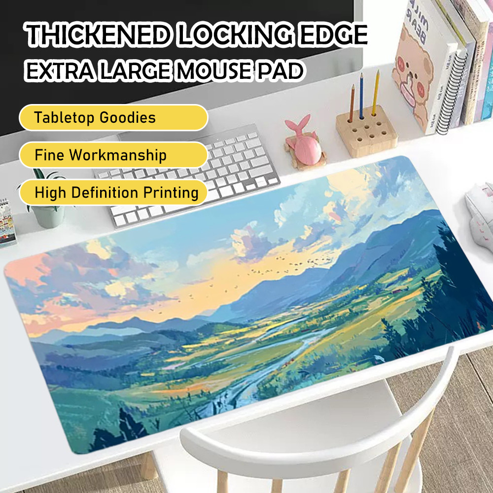 Oil Painting Landscape Mouse Pad Computer Large Desk Mat Nordic Fresh ...