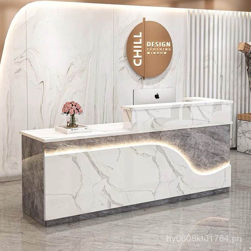 Cashier Counter Bar Counter[Modern Corner Reception Desk Colorful and ...