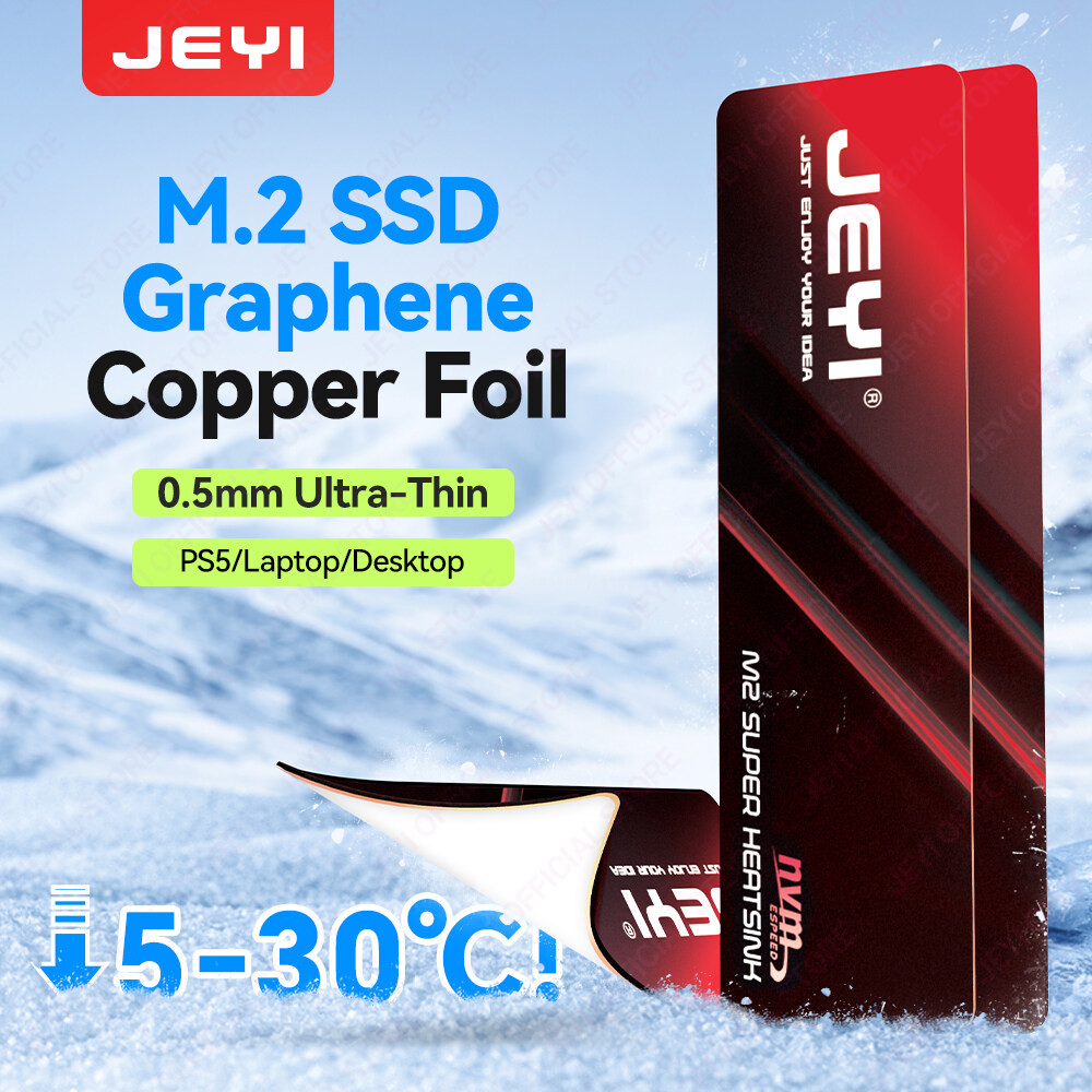 JEYI Graphene M.2 2280 SSD Copper Foil Heatsink for NVMe/SATA SSD-Ultra ...