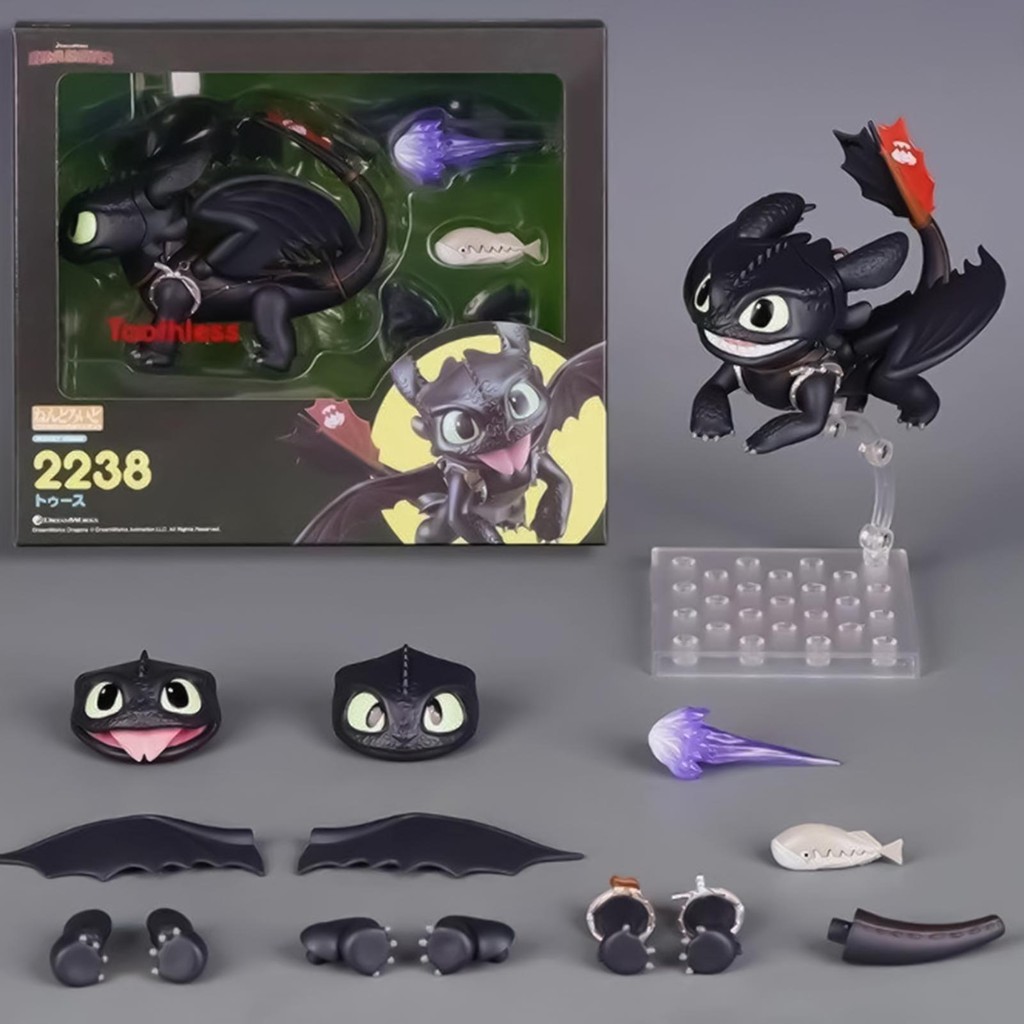 How To Train Your Dragon Statue Flexible Joint PVC Toothless Model ...