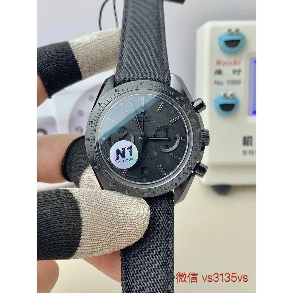 N1 Speedmaster Moon Dark Surface Multi-Function Chronograph Men's Automatic Mechanical Watch ...