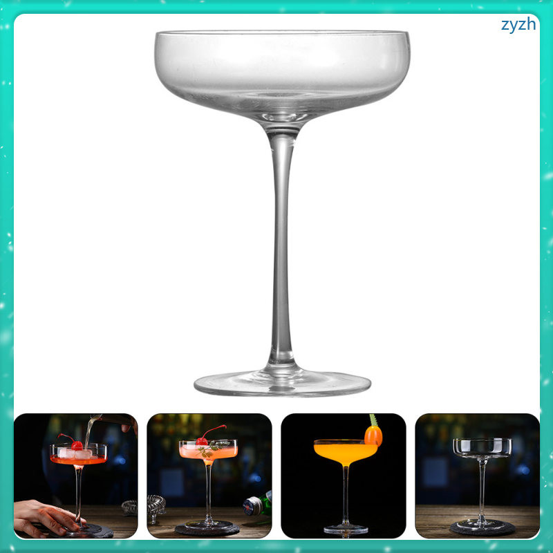 Cocktail Glass Flute Flutes Coupe Glasses Bar Small Cups Double Wall ...