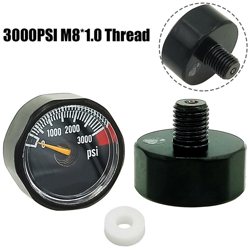 [DRHT] Pressure Gauge 3000 psi M8*1.0 Mini Manometer for PCP For HPA ...