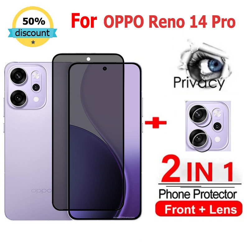 OPPO Reno 14 Pro Privacy Tempered Glass For OPPO Reno 14 13F 13 12 11F ...