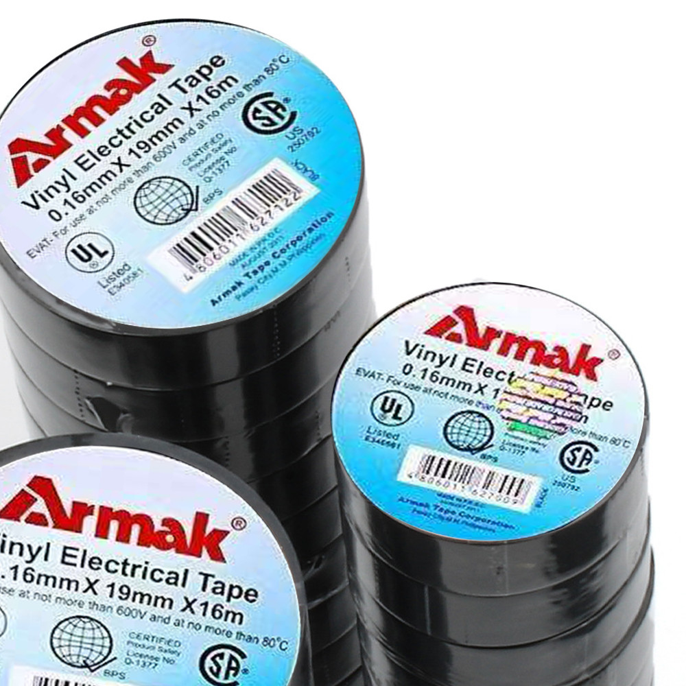 Multipurpose Black Vinyl Electrical Tape Insulating Wire Wrapping Armak ...