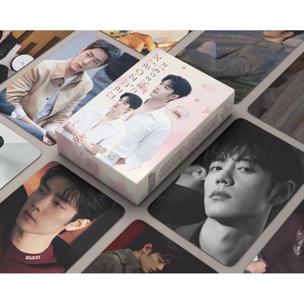 50-55pcs Chinese Drama Actor Sean Xiao Zhan Holographic Lomo cards ...