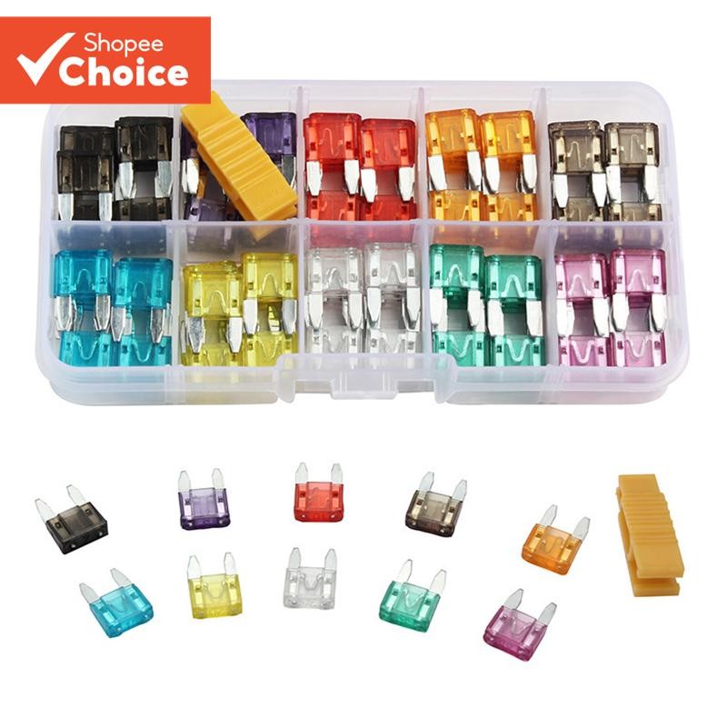 100/120PCS 32A aluminum small car fuses 6 different specifications have ...