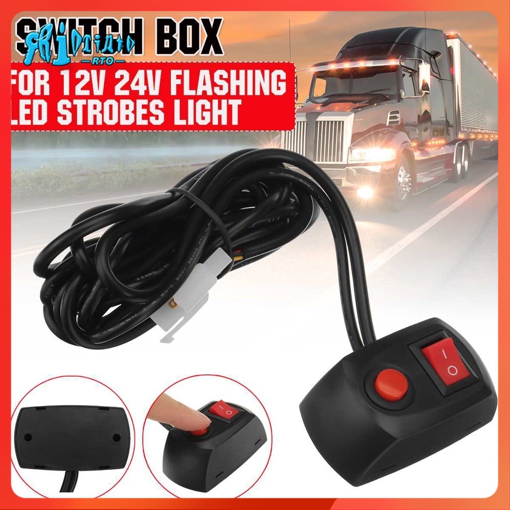 Car Truck Strobe Light Swithc Box 12V 24V Work Light Bar on/Off Switch ...