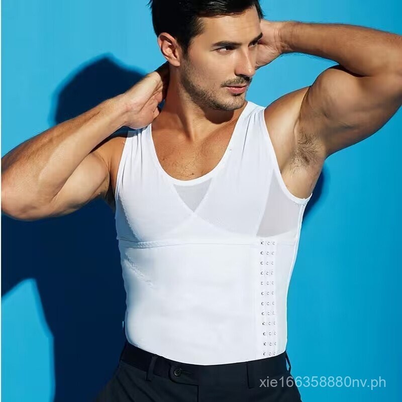 Men's Body Shaper Compression Vest Abdomen Shapewear Tummy Slimming ...