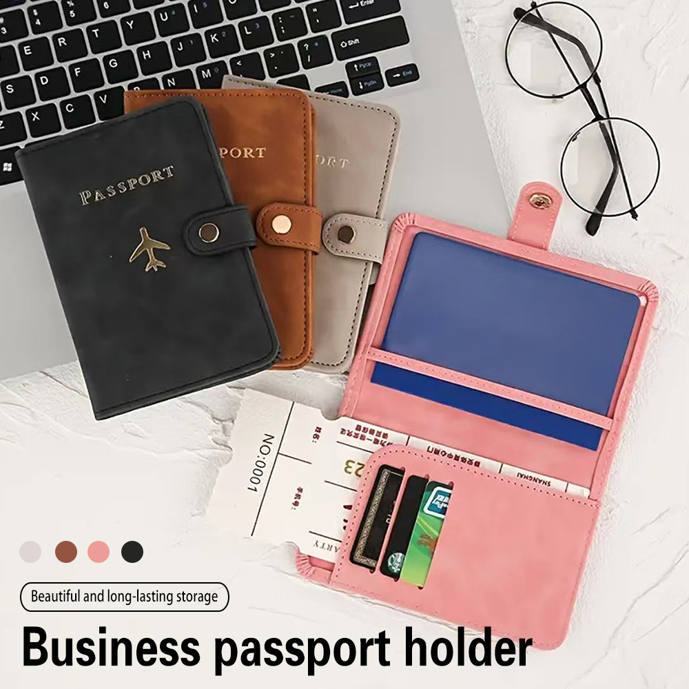Holder Passport Vintage Card Leather Multi-Function Business Bank PU ...