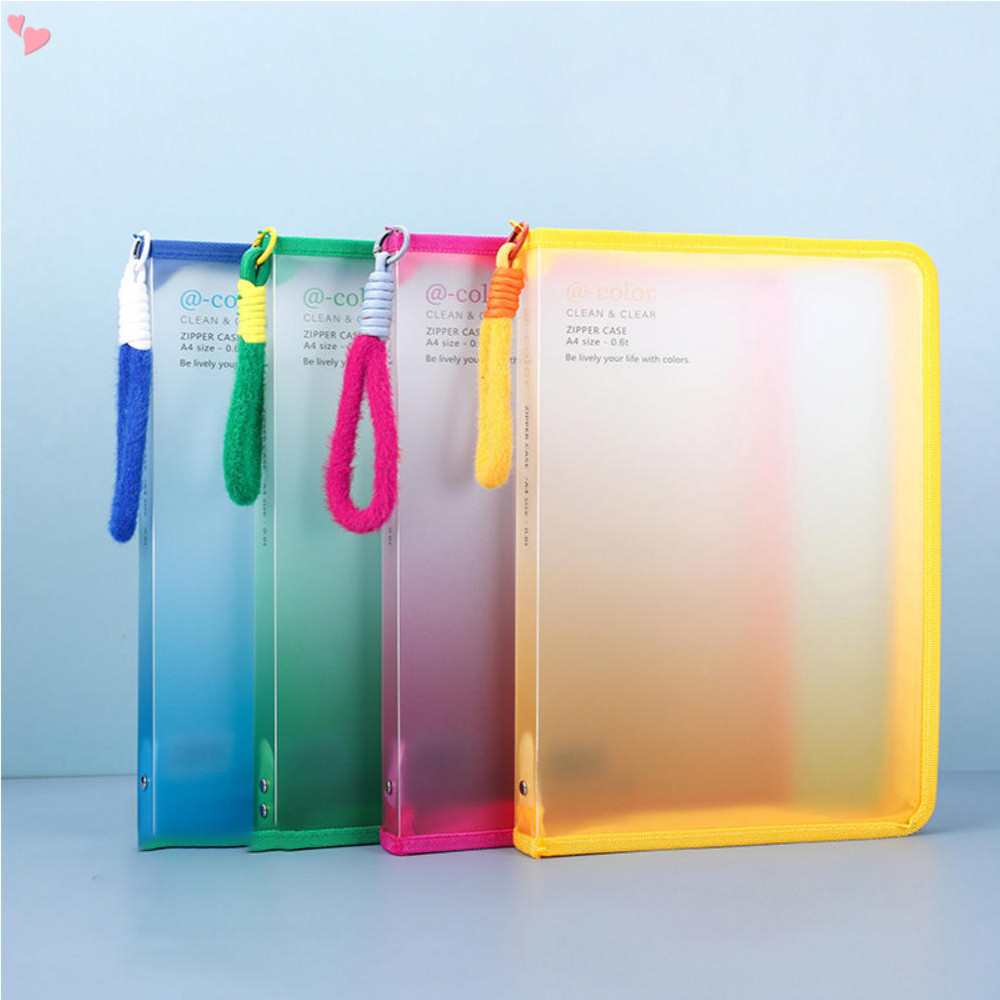 Plastic File Folders with Zipper and Handle A4 Clear File Folders ...