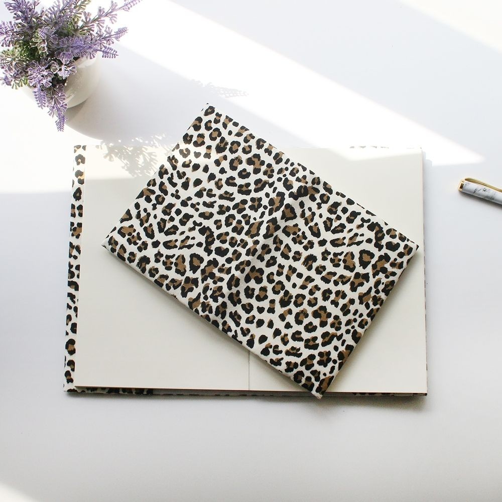 Leopard Print Fabric Book Jacket A5 A6 Handmade Ledger Fabric Book ...