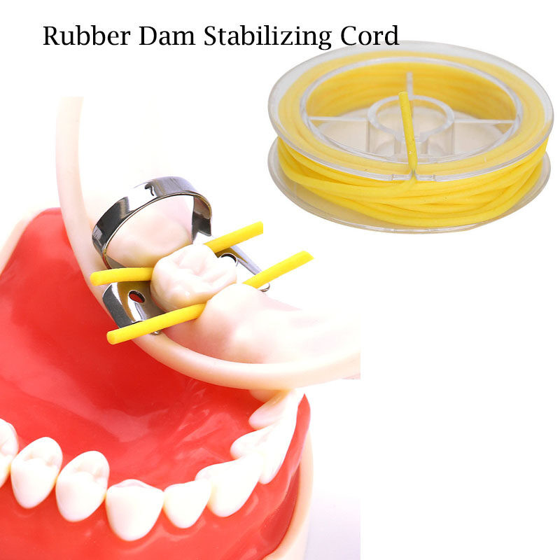 Dental Rubber Dam Stabilizing Cord Length 2.1m Dia 1.8mm Medium Wedges ...