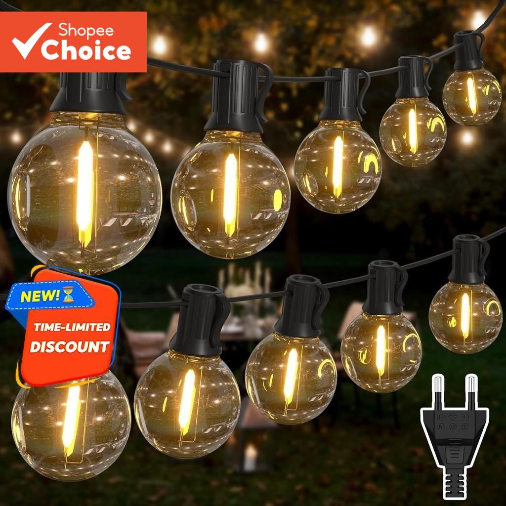 G40 LED String Lights - 10m/20 Bulbs & 26m/50 Bulbs & 30.5m/100 Bulbs ...