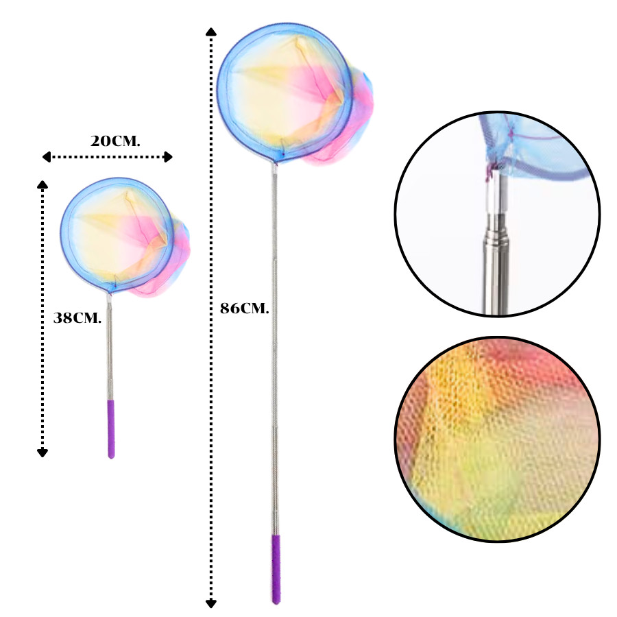 Fish Scoop Extendable Bird And Insect Catcher Round Shape Fishing Net ...