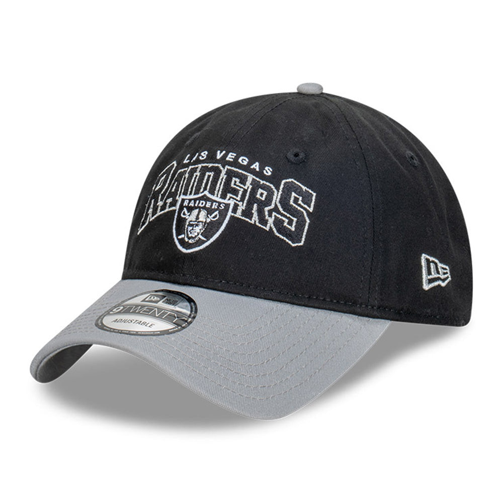 New Era Las Vegas Raiders Arch Two Tone Black 9TWENTY Adjustable Cap ...
