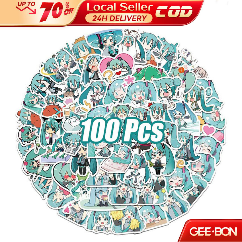 GEEBON 50Pcs Hatsune Miku Series Stickers DIY Waterproof Doodle Decals ...