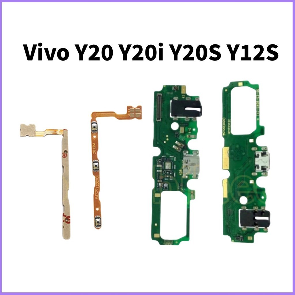 Vivo Y20 Y20i Y20S Y12S Power Volume Flex Button Switch USB Charging ...