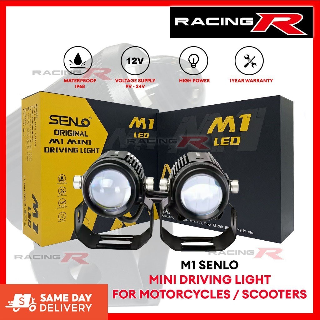 SENLO M1 / M1-A+ Mini Driving Light YELLOW WHITE MDL for Motorcycles ...