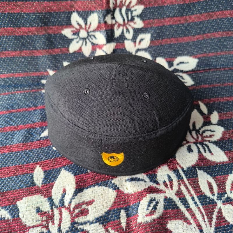 Black Malaysian Peci with emds logo, original Malaysian peci, Malaysian ...