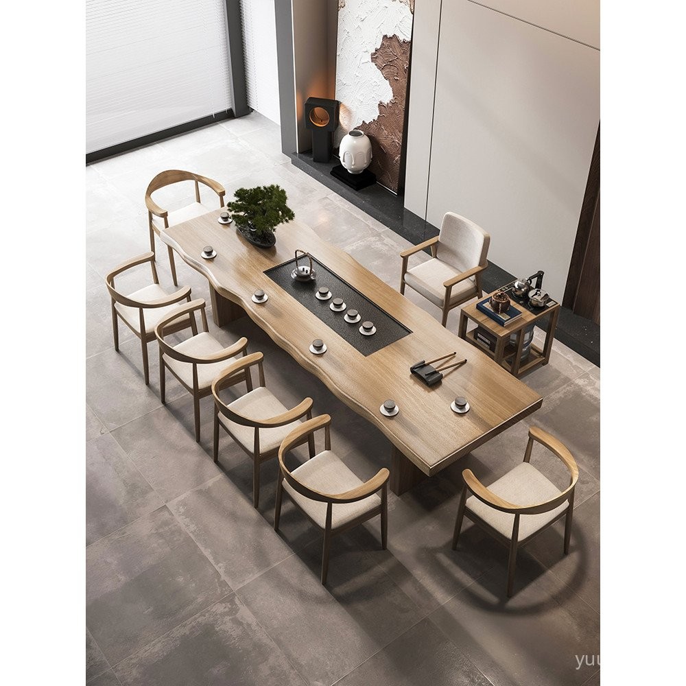 Solid Wood Tea Table and Chair Set Modern Simple Home Tea Table New ...