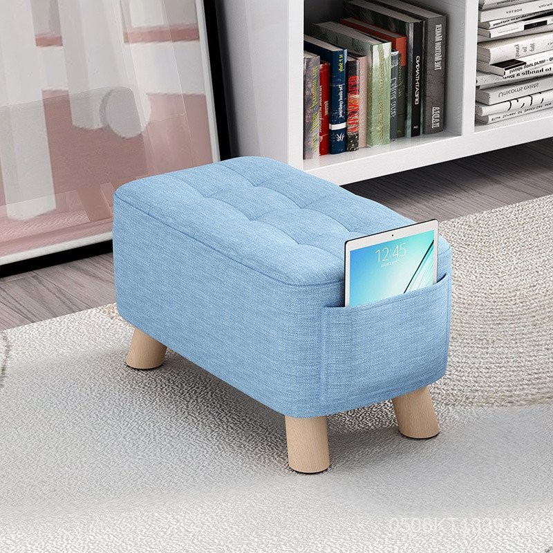Sofa Stool Entrance Solid Wood Living Room Simple Shoe Changing Stool ...