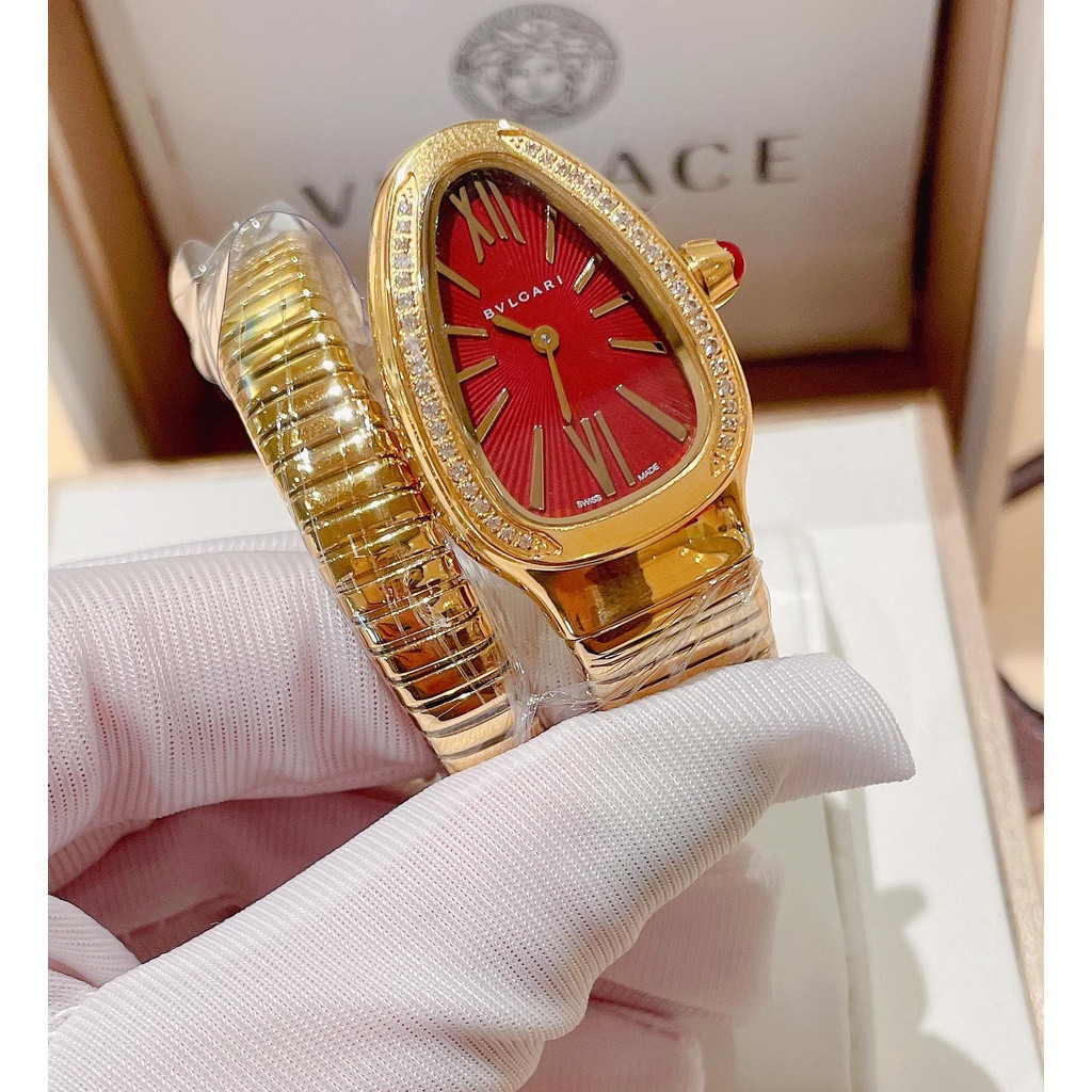 Luxury Women's Quartz Watch red dial Trendy and Exquisite Wristwatch ...