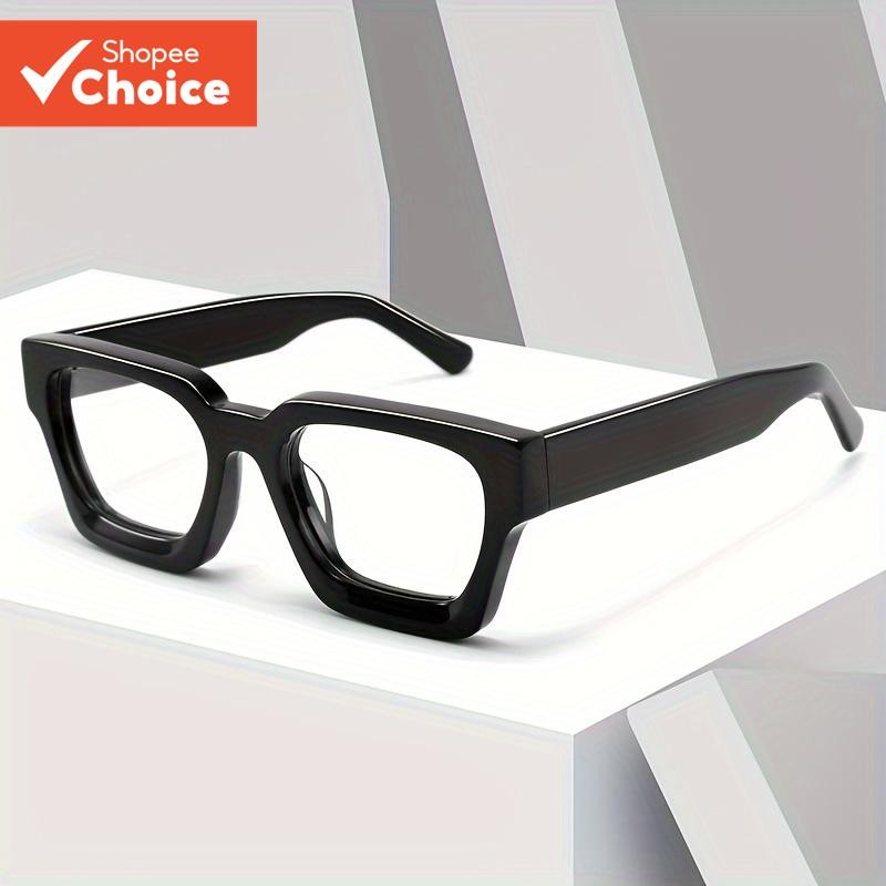 Classic Retro Square Glasses - Thick Frame Unisex Eyewear Trendy ...