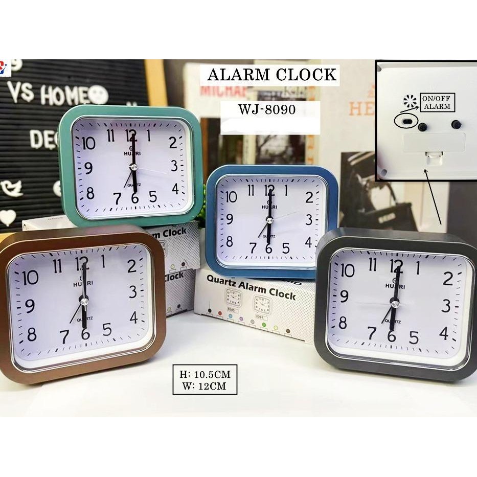 ALARM CLOCK PLAIN SQUARE SHAPE (WJ-8090) (WJ-8026B) | Shopee Philippines