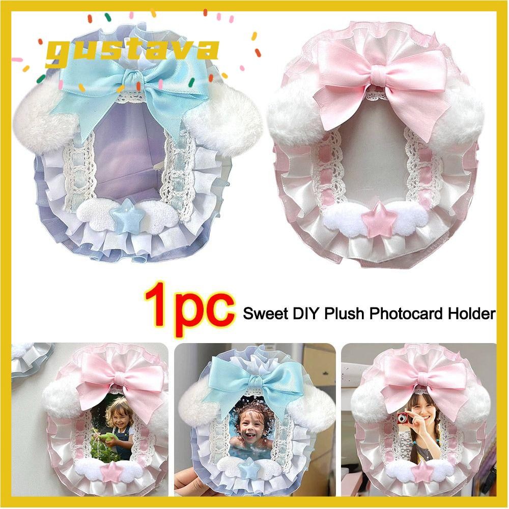 GUSTAVA Plush Card Holder, 3 Inch Bow ID Card Protection Cover, Anime ...