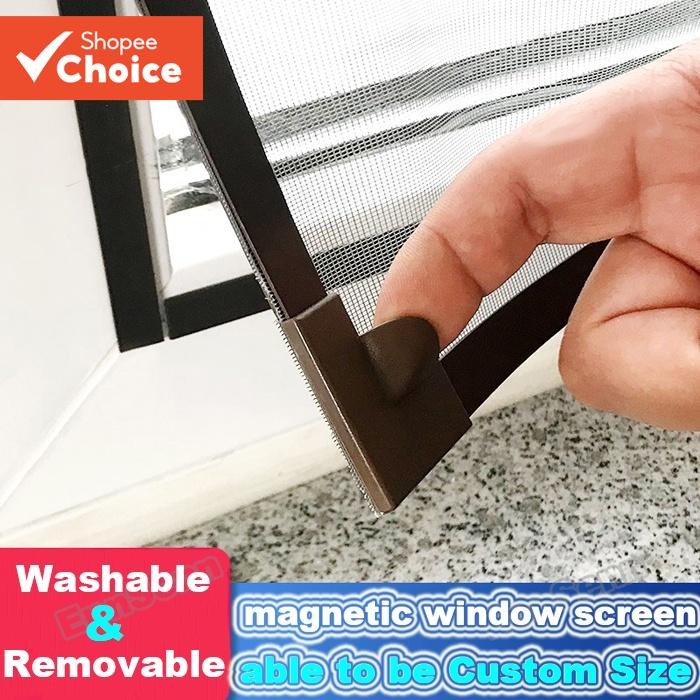 Adjustable Magnetic Window Screen &Velcro Window Screen，anti mosquito ...