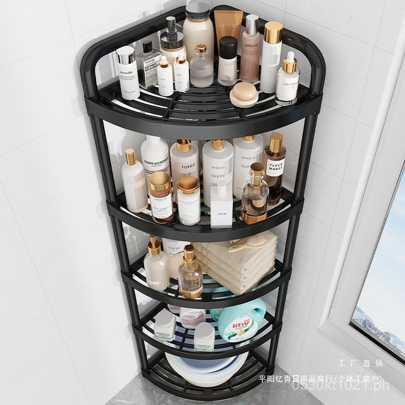 Bathroom Storage Floor Rack Toilet Corner Shelf Triangle Rack Toilet ...