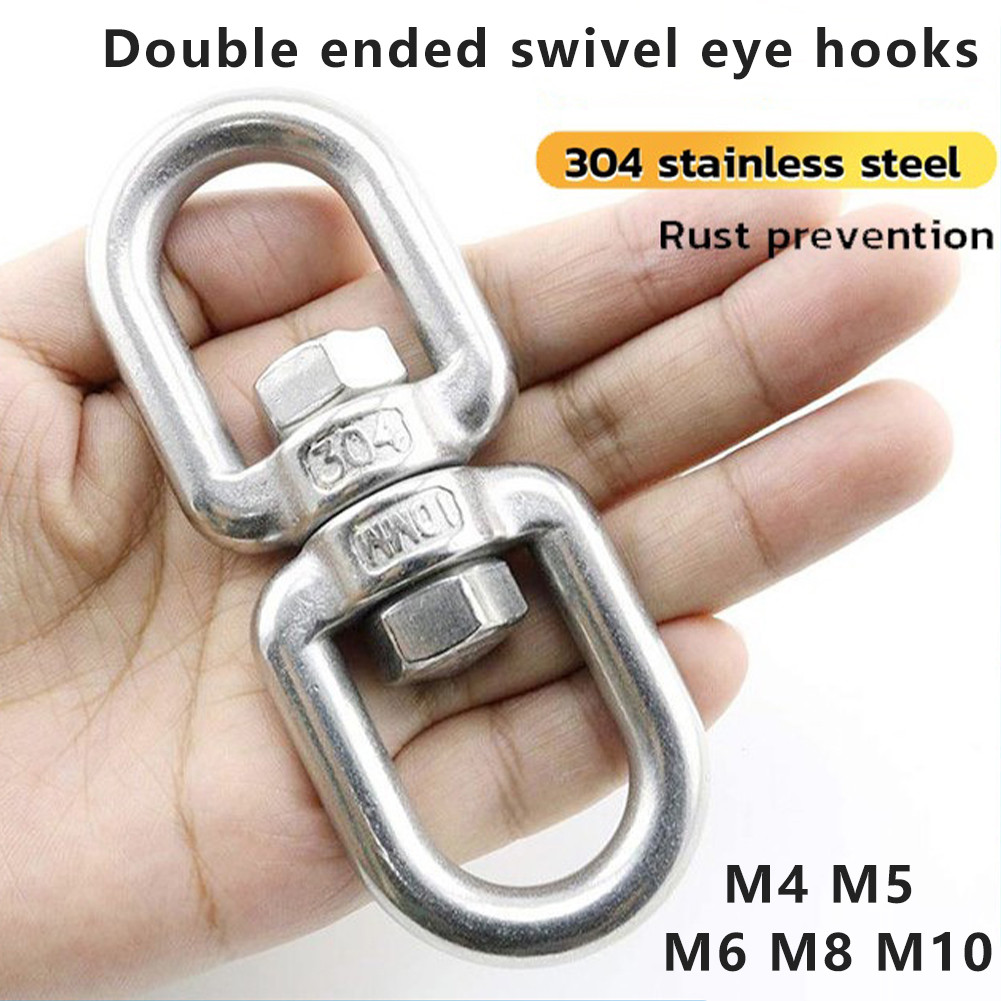 Double Ended Lifting Hook Connector Loop Swivel Eye Stainless Steel ...